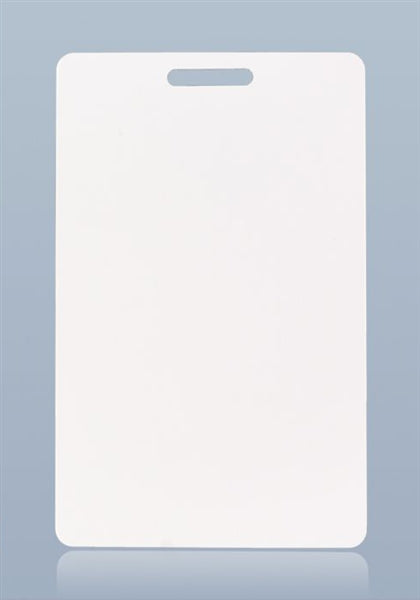 White PVC Cards with Vertical Slot Punch - 118305WB-P | 3iD Management ...